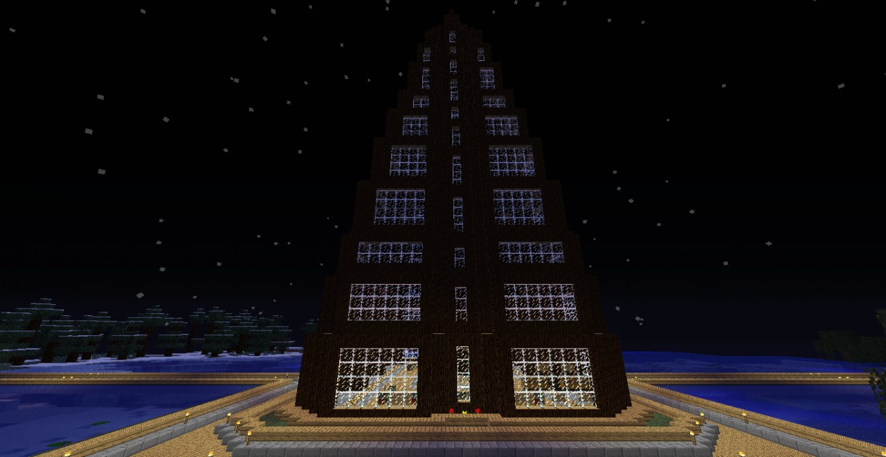 Wooden Server Spawn Building Minecraft Map