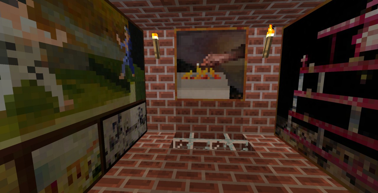 Huge brick safe house with emergency lockdown Minecraft Map