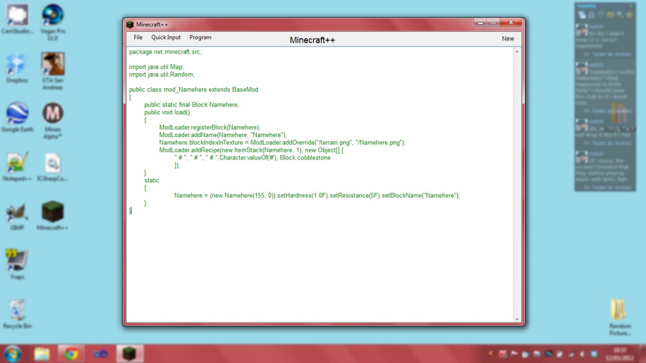 MineCoder++ 'A Minecraft modding program for coders' Minecraft Mod