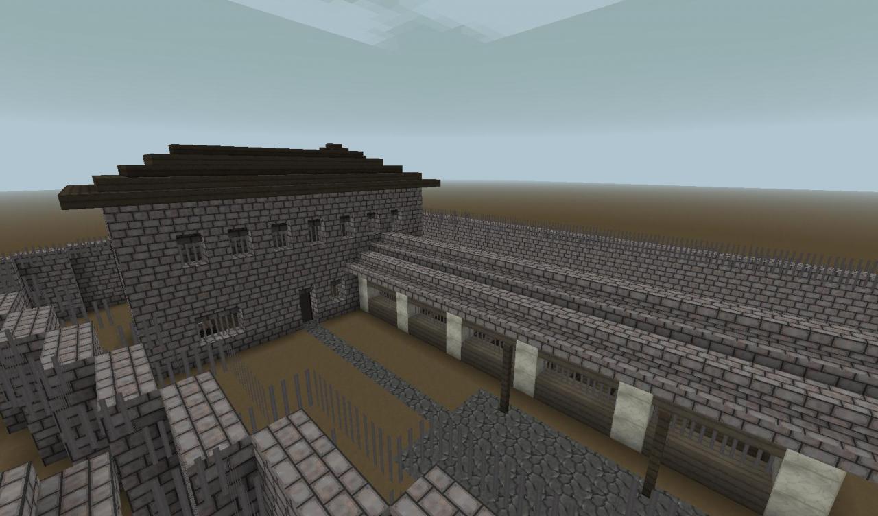 Rebuild of German concentration camp Sachsenhausen Minecraft Project