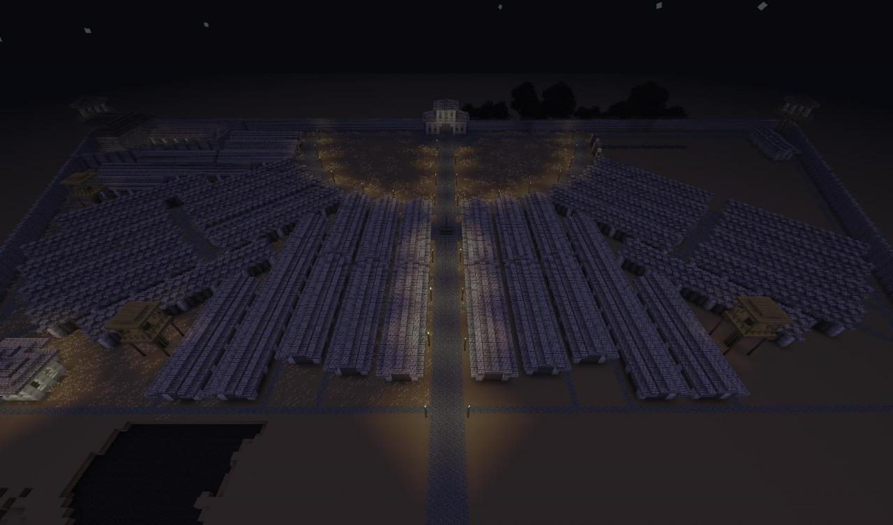 Rebuild of German concentration camp Sachsenhausen Minecraft Map