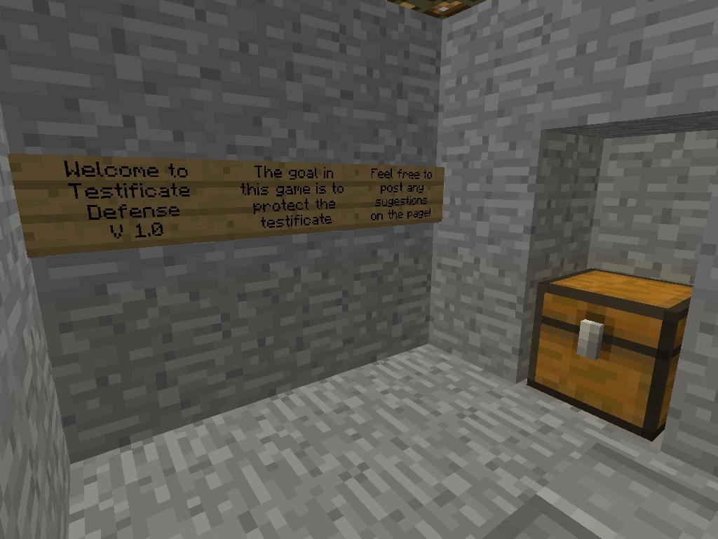 Testificate Defense Minecraft Map