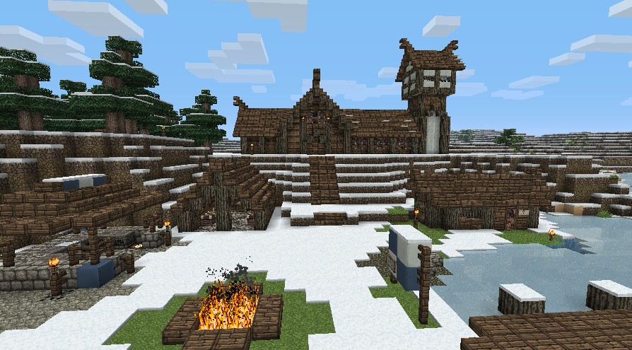 Valgard, city of the Norse Minecraft Map