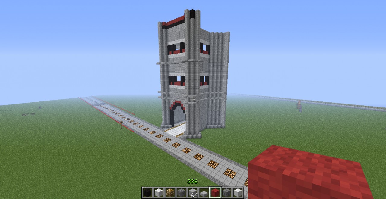 City Arches & Giant Wall w/ Flags Minecraft Map