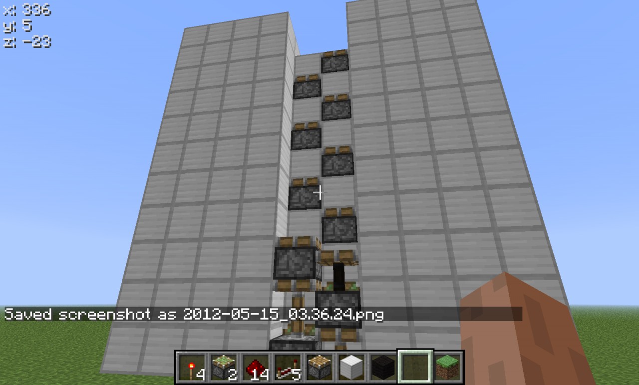 Very fast piston elevator Minecraft Map