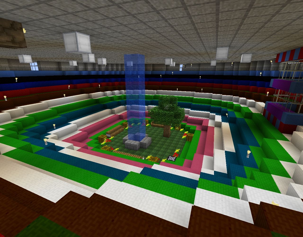 Floating Castle! And Shop! And Obstacle course! Minecraft Map