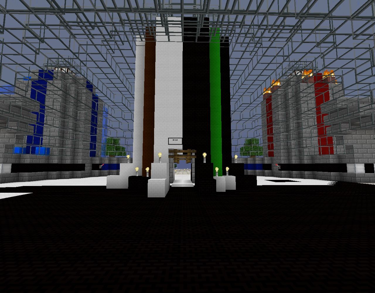 Floating Castle! And Shop! And Obstacle course! Minecraft Map