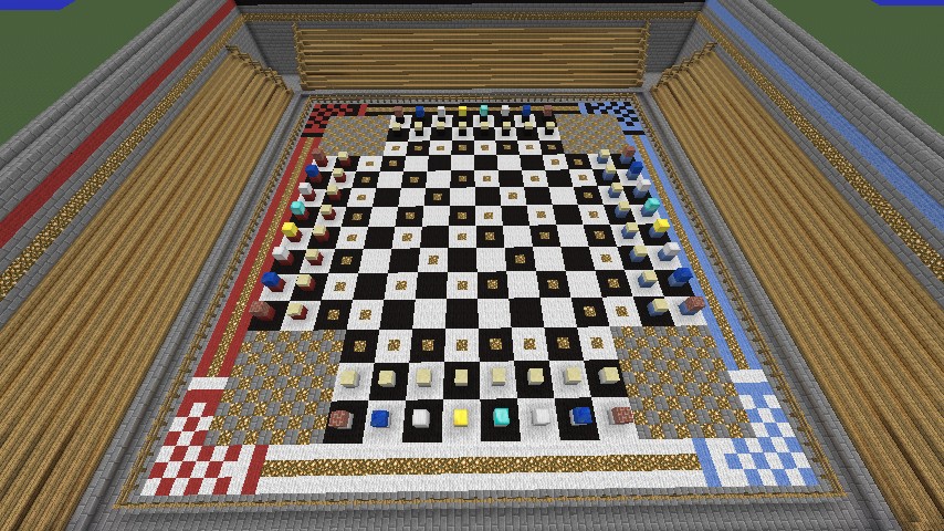 Four player Chess board Minecraft Map