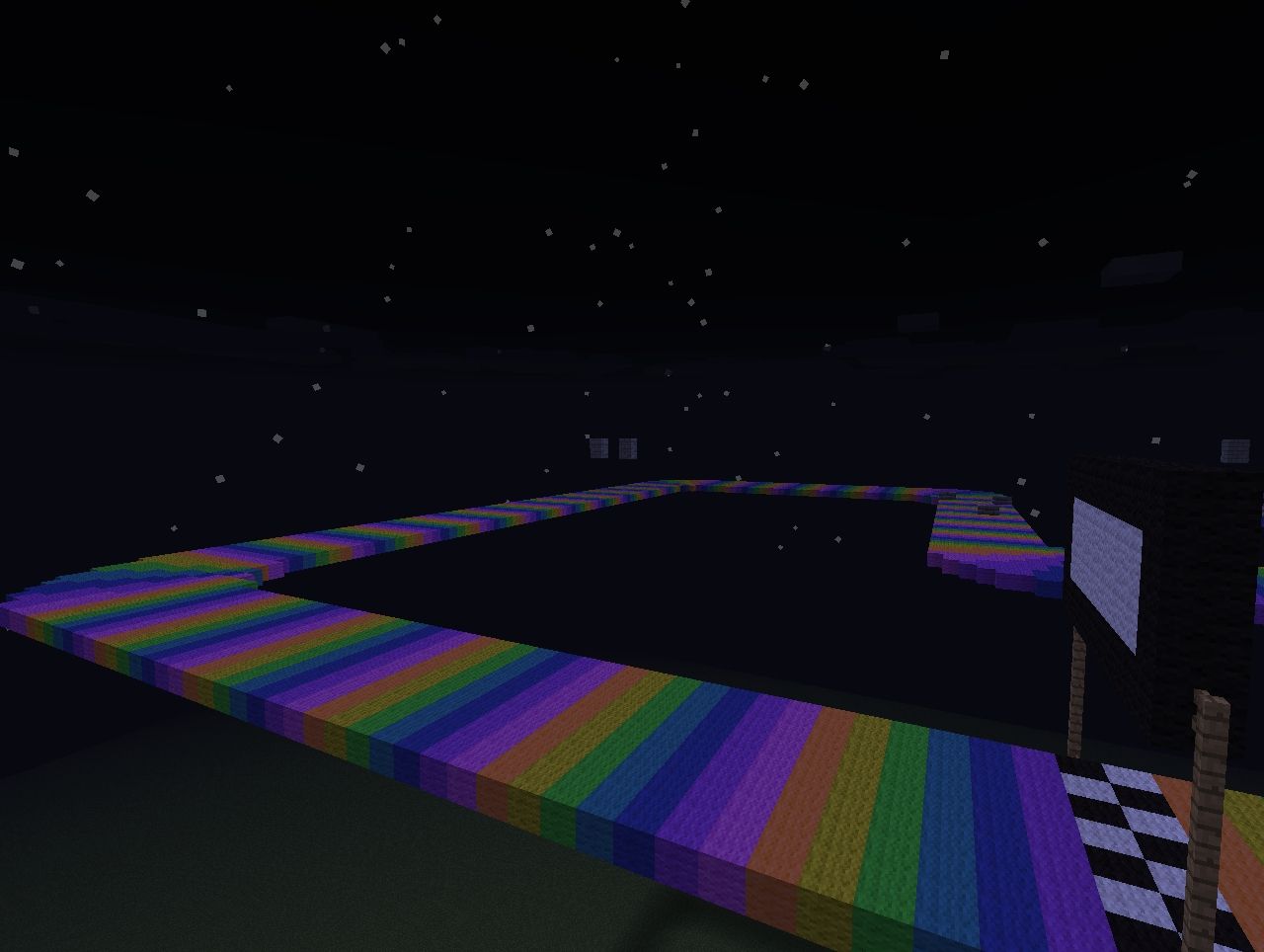 SNES Rainbow Road Minecraft Map