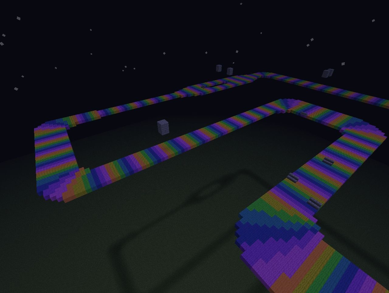 SNES Rainbow Road Minecraft Map