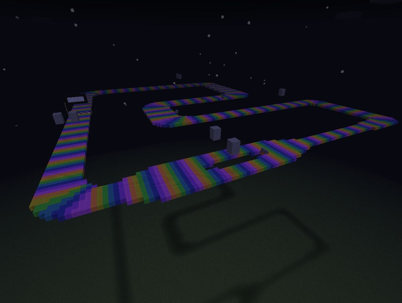 SNES Rainbow Road Minecraft Map