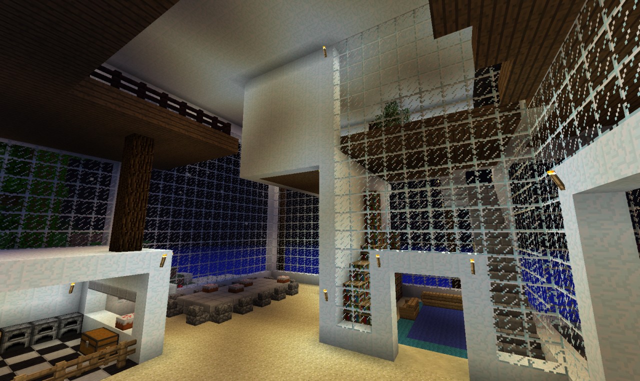 Modern Beach House Minecraft Map