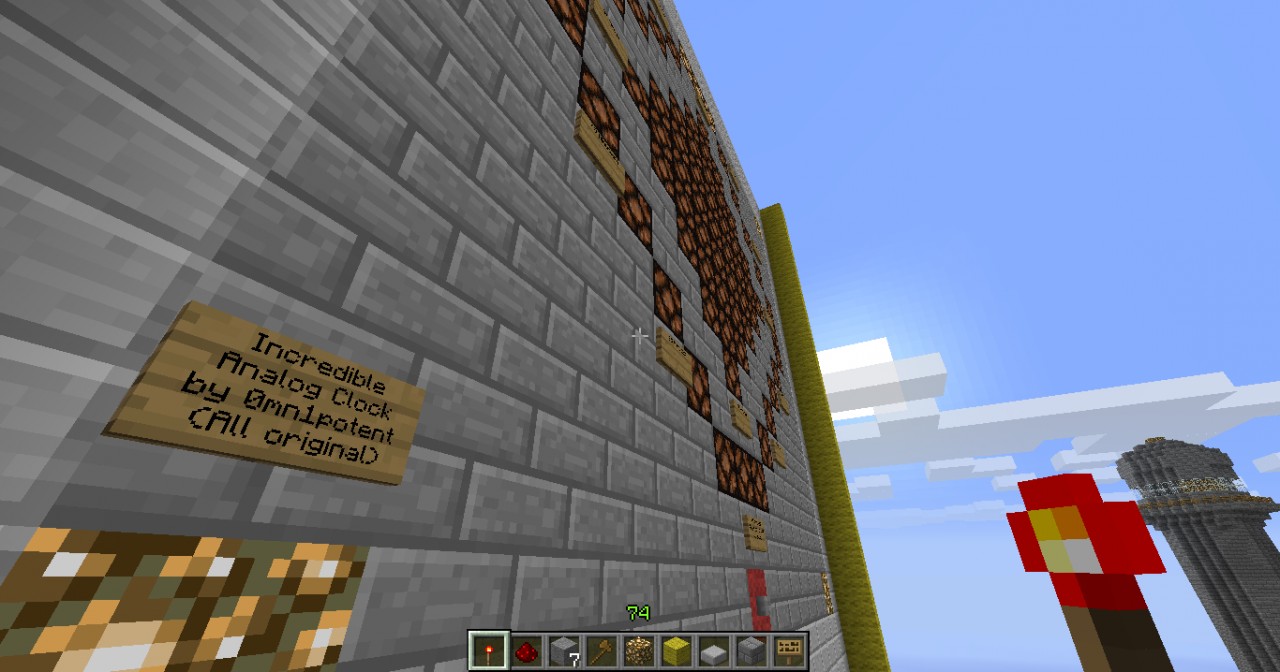 60-Minute Analog Clock Minecraft Map