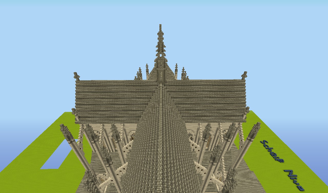 150 Blocks high Gothic Minecraft Cathedral Minecraft Map