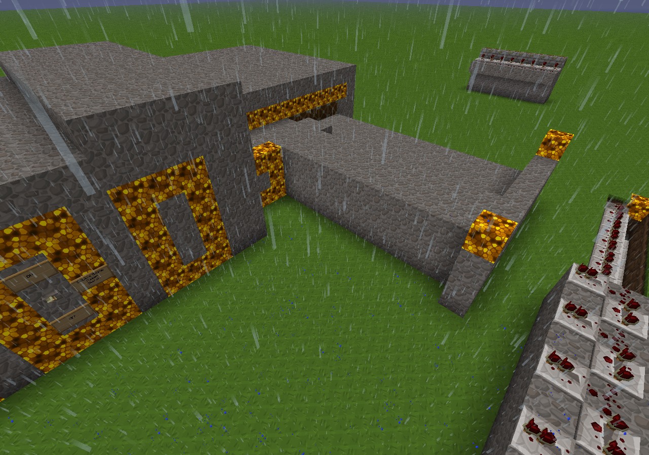 red stone cobblestone bridge machine thingy.. Minecraft Map