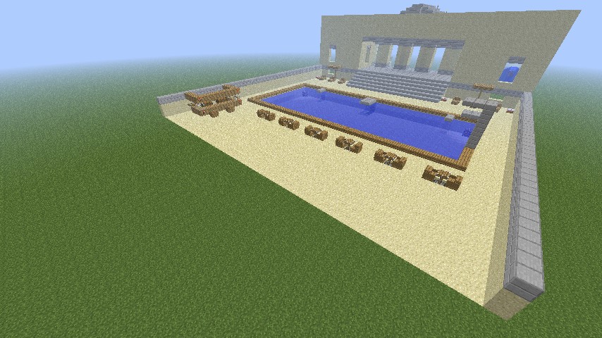 Private swimming pool party Minecraft Map