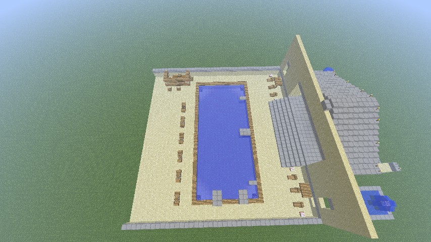 Private swimming pool party Minecraft Map