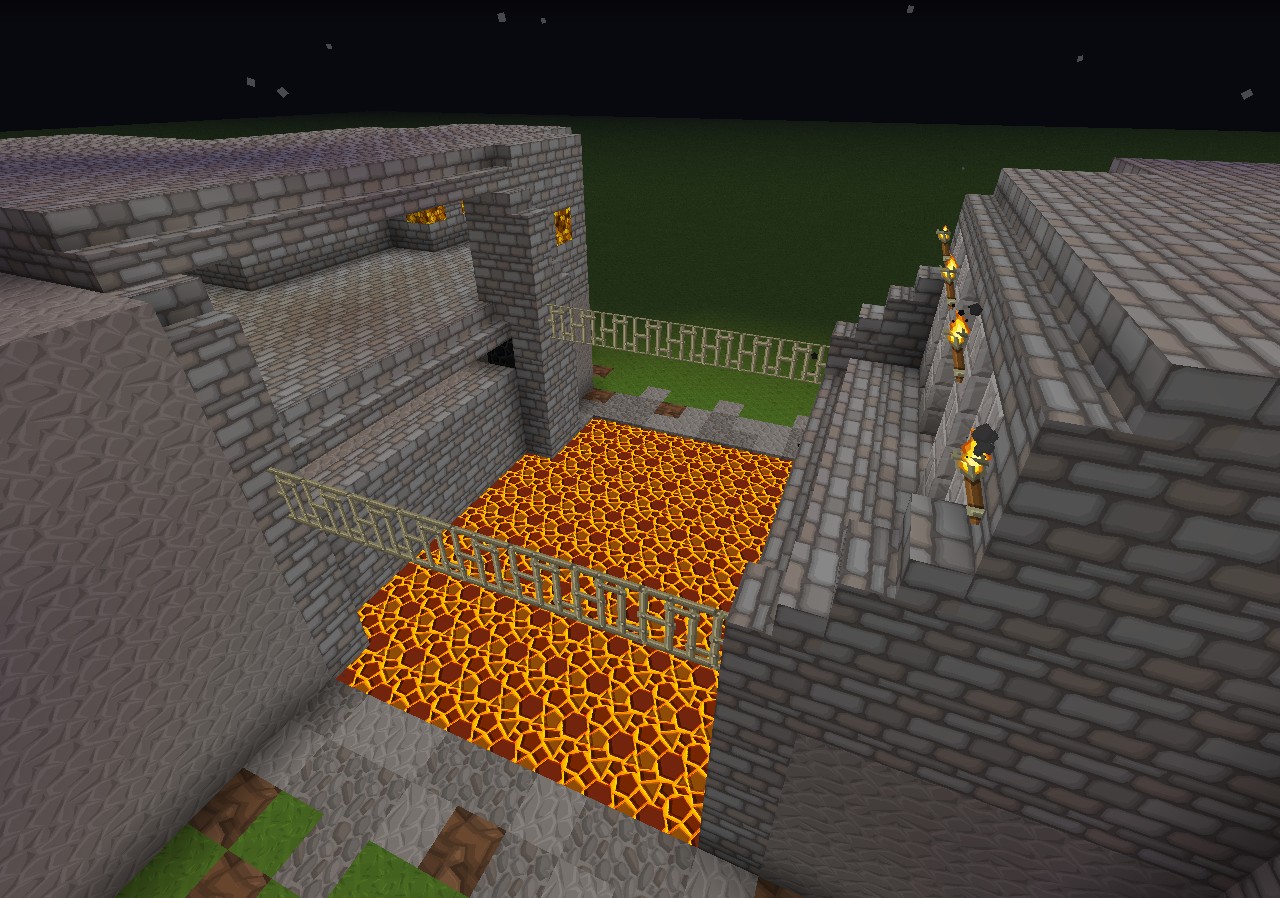 the kings grave - red stone cobblestone maker brigde. Minecraft Map