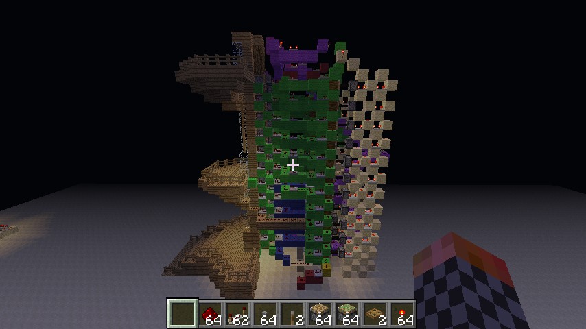 3 floor piston elevator Minecraft Map