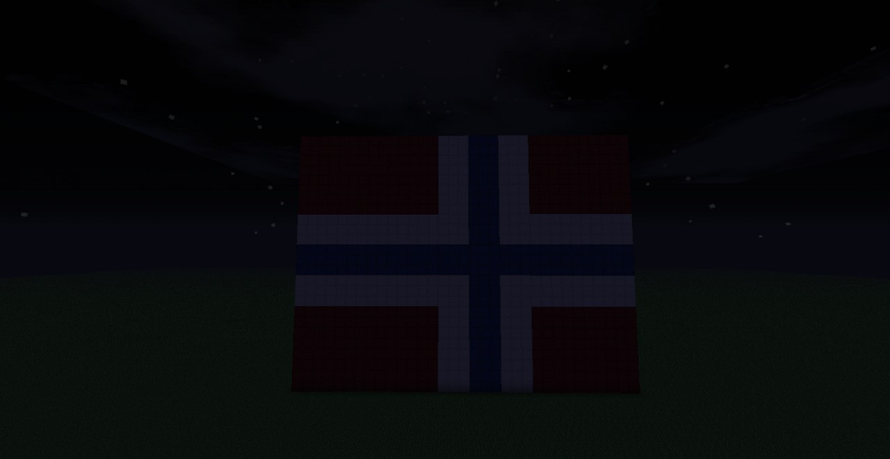 the Norwegian flag - det norske flagget Minecraft Map