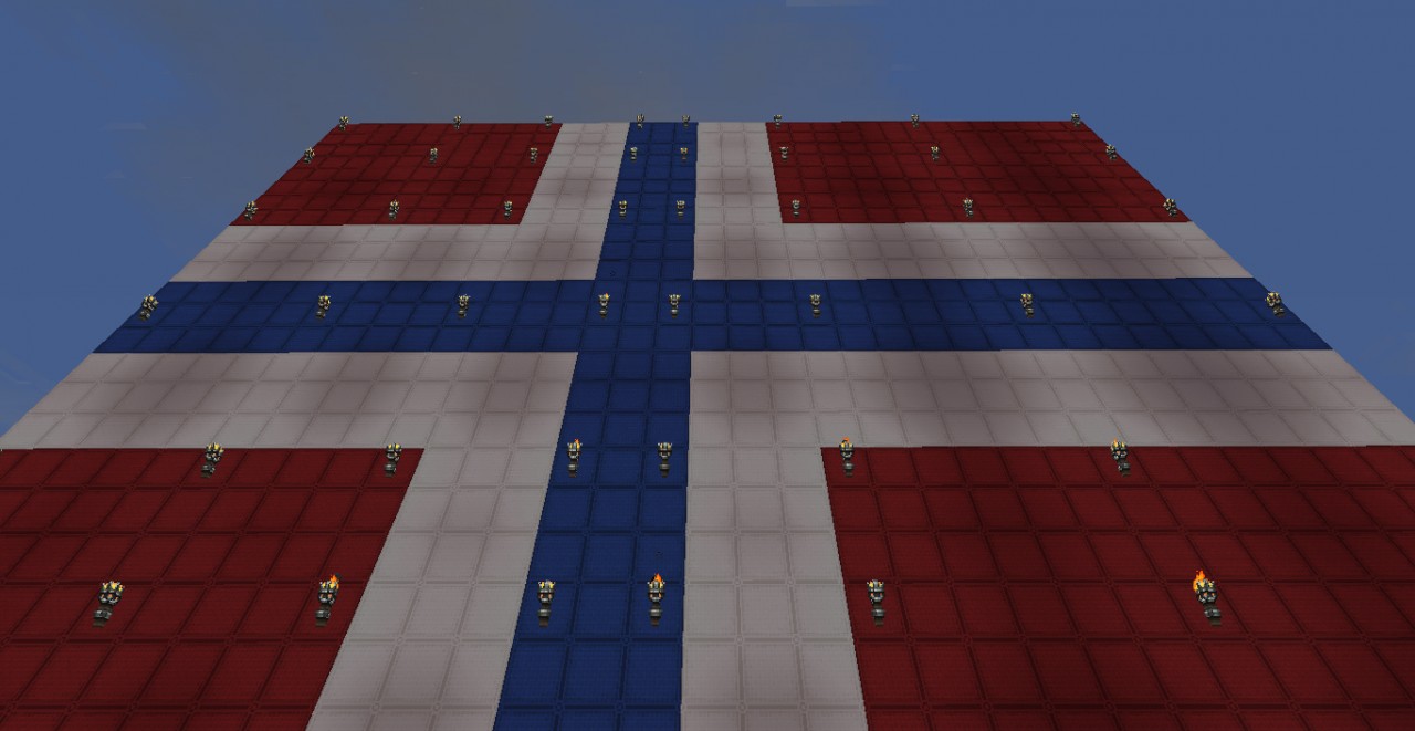 the Norwegian flag - det norske flagget Minecraft Map
