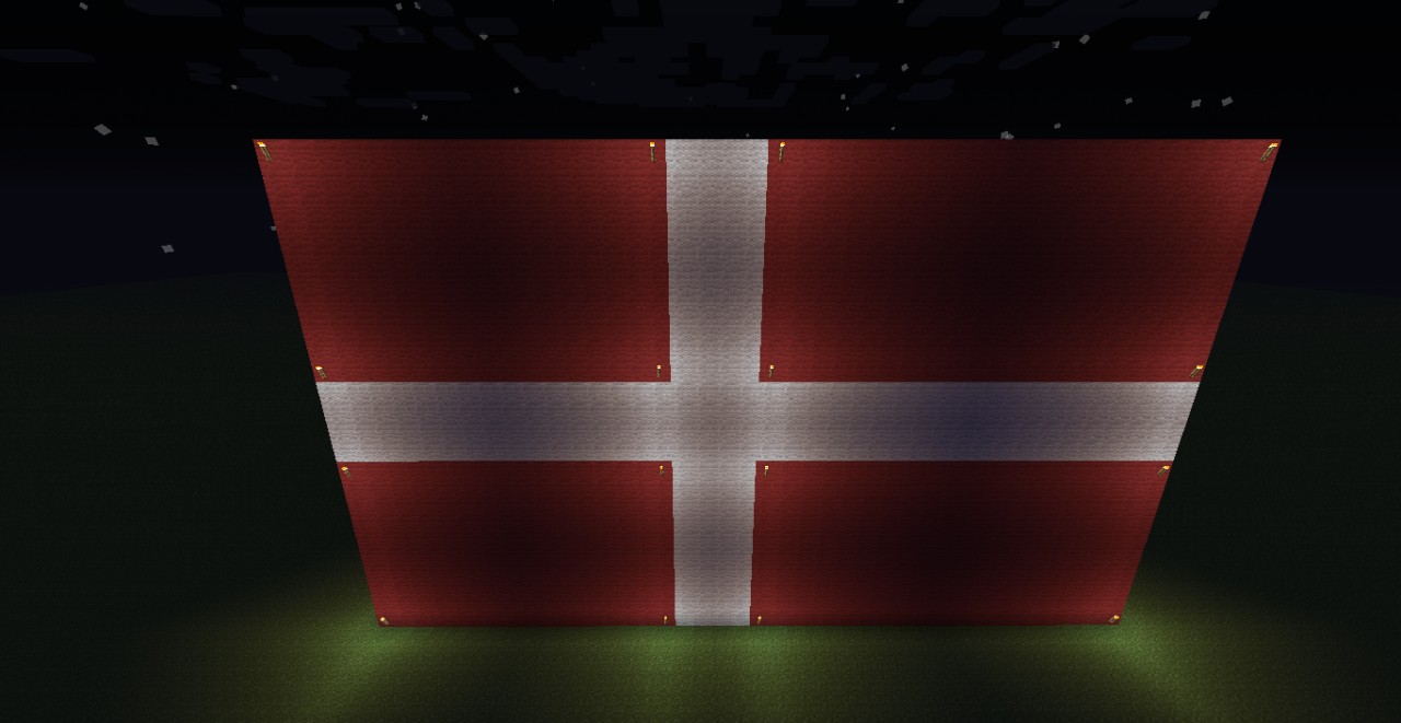 The Danish flag Minecraft Map