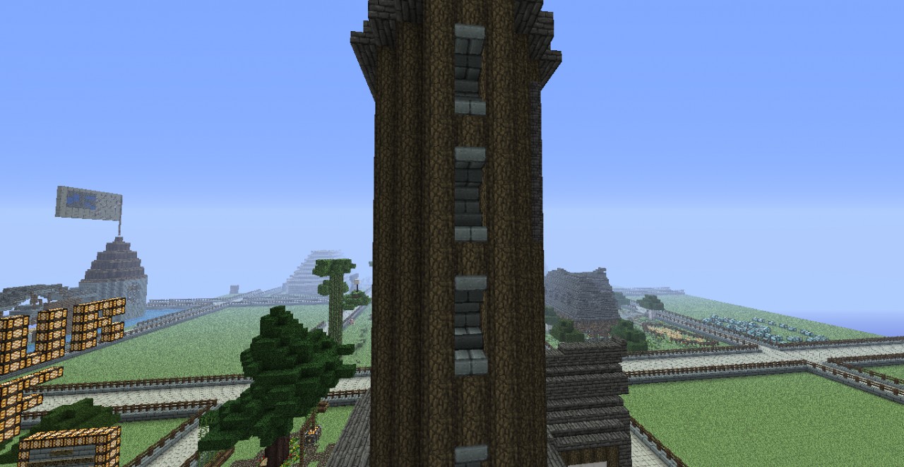 Medieval House With Clock Tower & Garden Minecraft Map