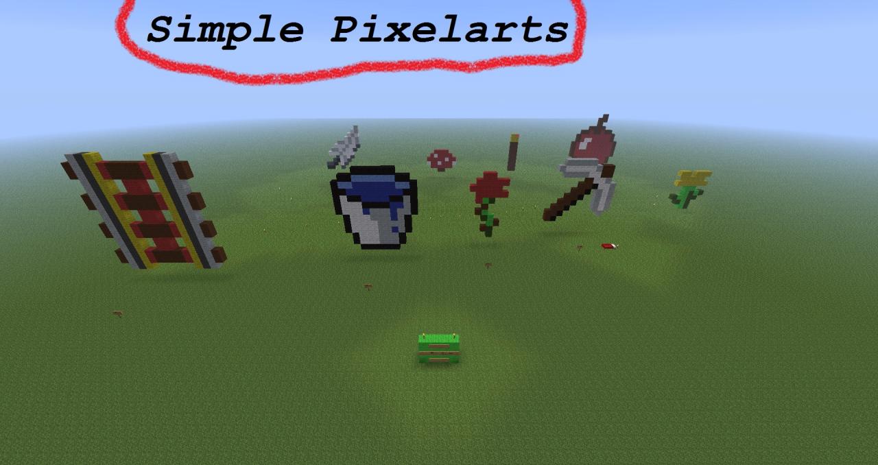 Simple Pixelarts (My first Ones) Minecraft Map