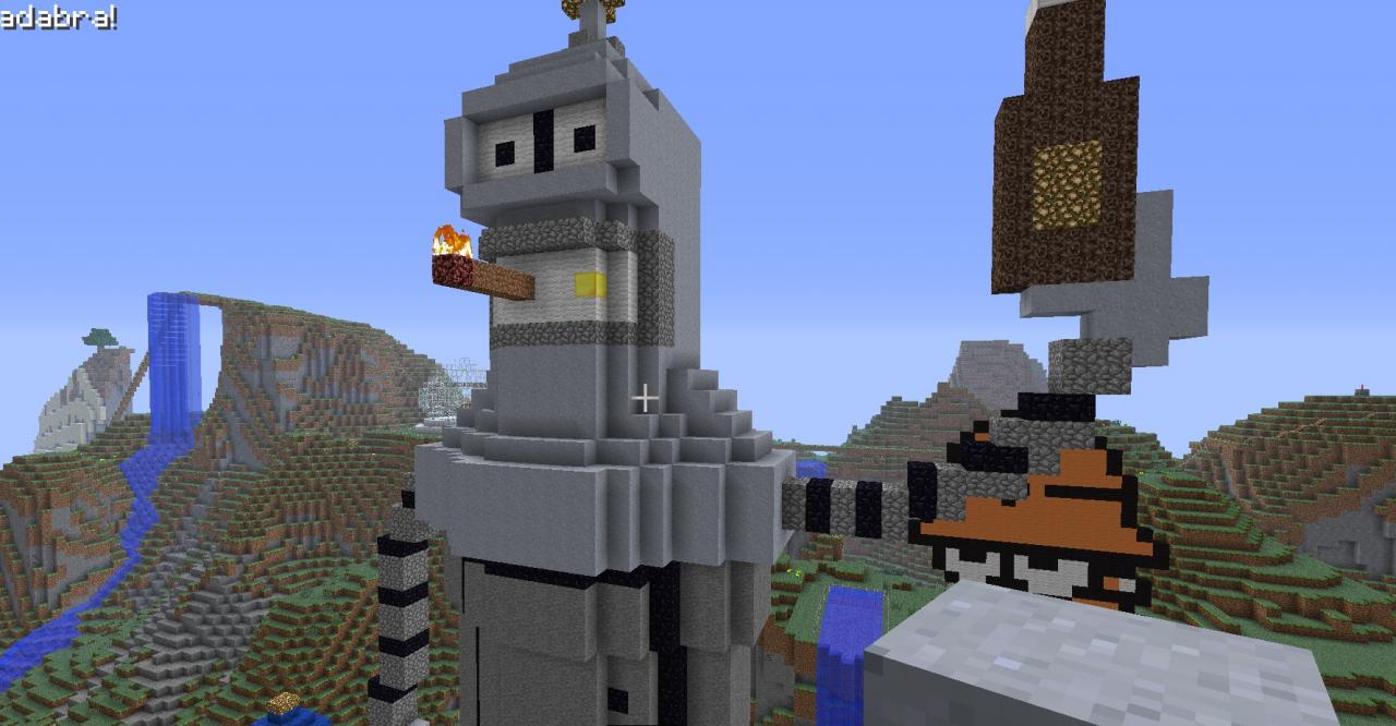 FUTURAMA'S BENDER, PISTON ELEVATOR, AND MORE Minecraft Project