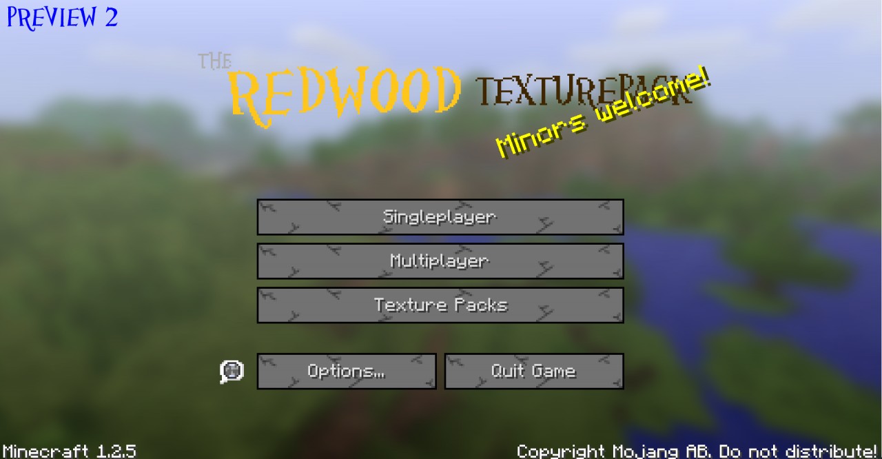 The Redwood Texture pack (preview 2) Minecraft Texture Pack