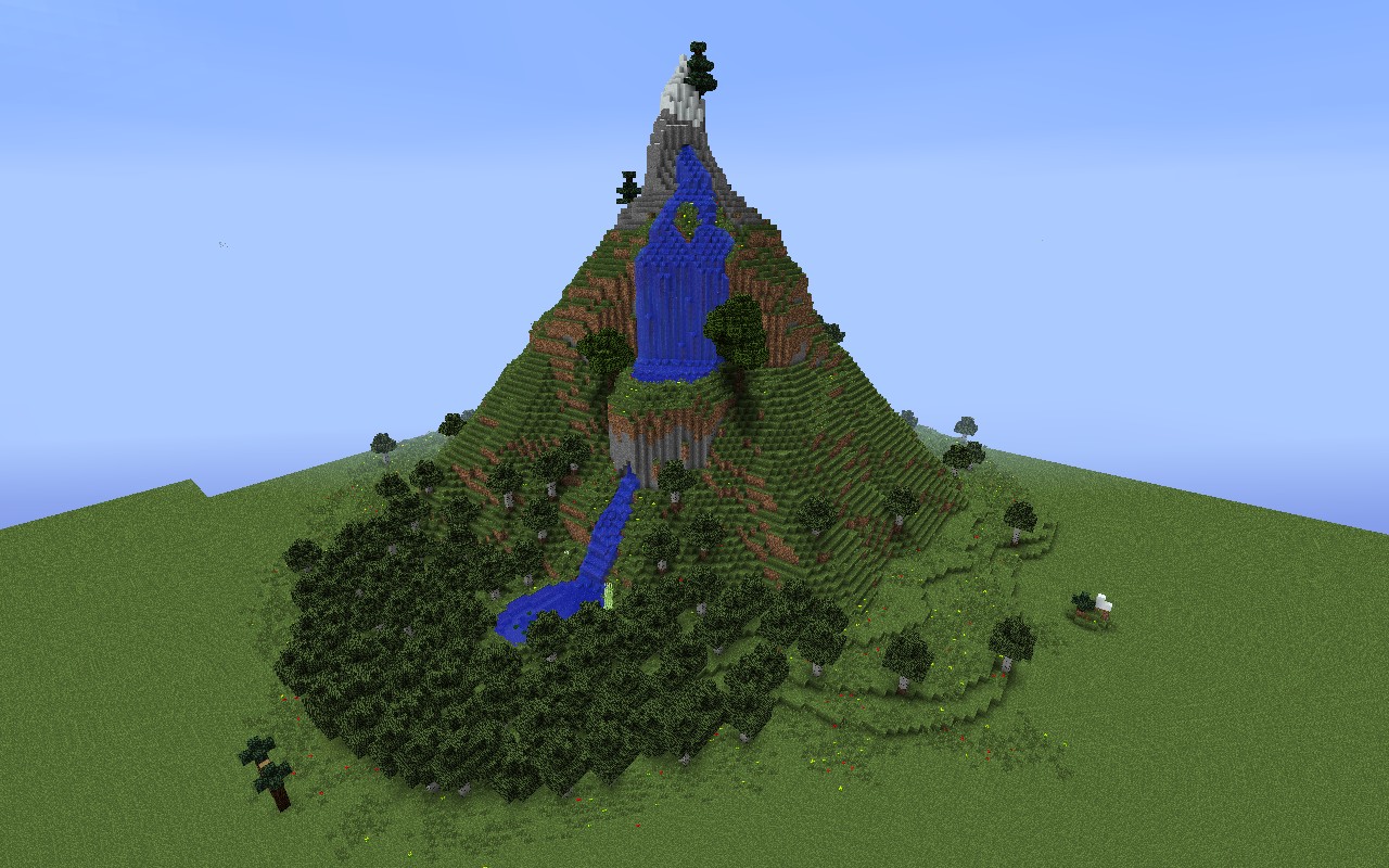 93 Block Tall Hand Built Mountain Minecraft Project