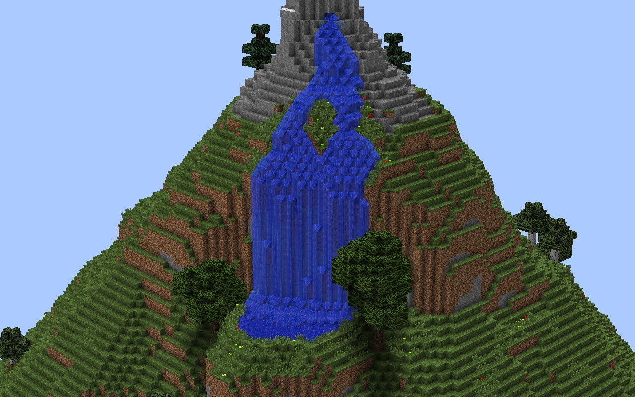 93 Block Tall Hand Built Mountain Minecraft Map