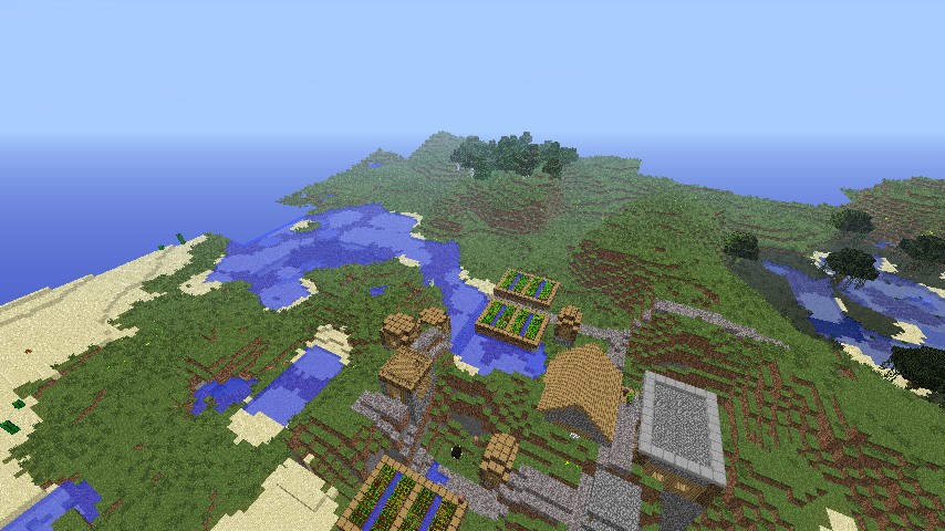 NPC village at spawn Minecraft Map
