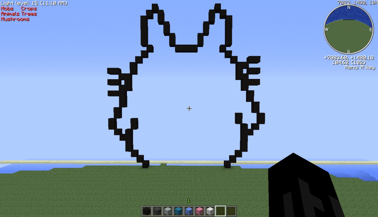 Totoro Pixel Art Minecraft Map