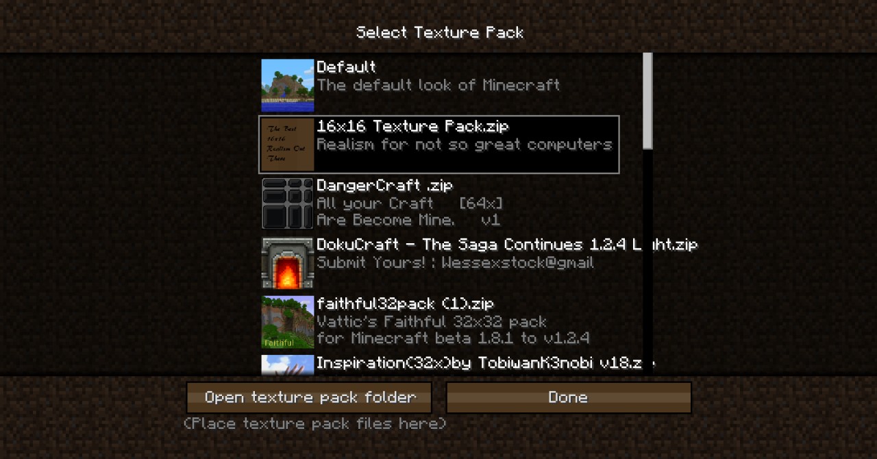 16x16 Realistic Pack! [WIP] Minecraft Texture Pack