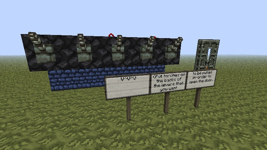 Compact, 5 Digit Code Door (Programmable!) Minecraft Map