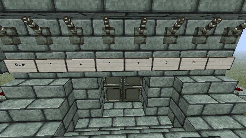 Big code door, with built in security. Minecraft Map
