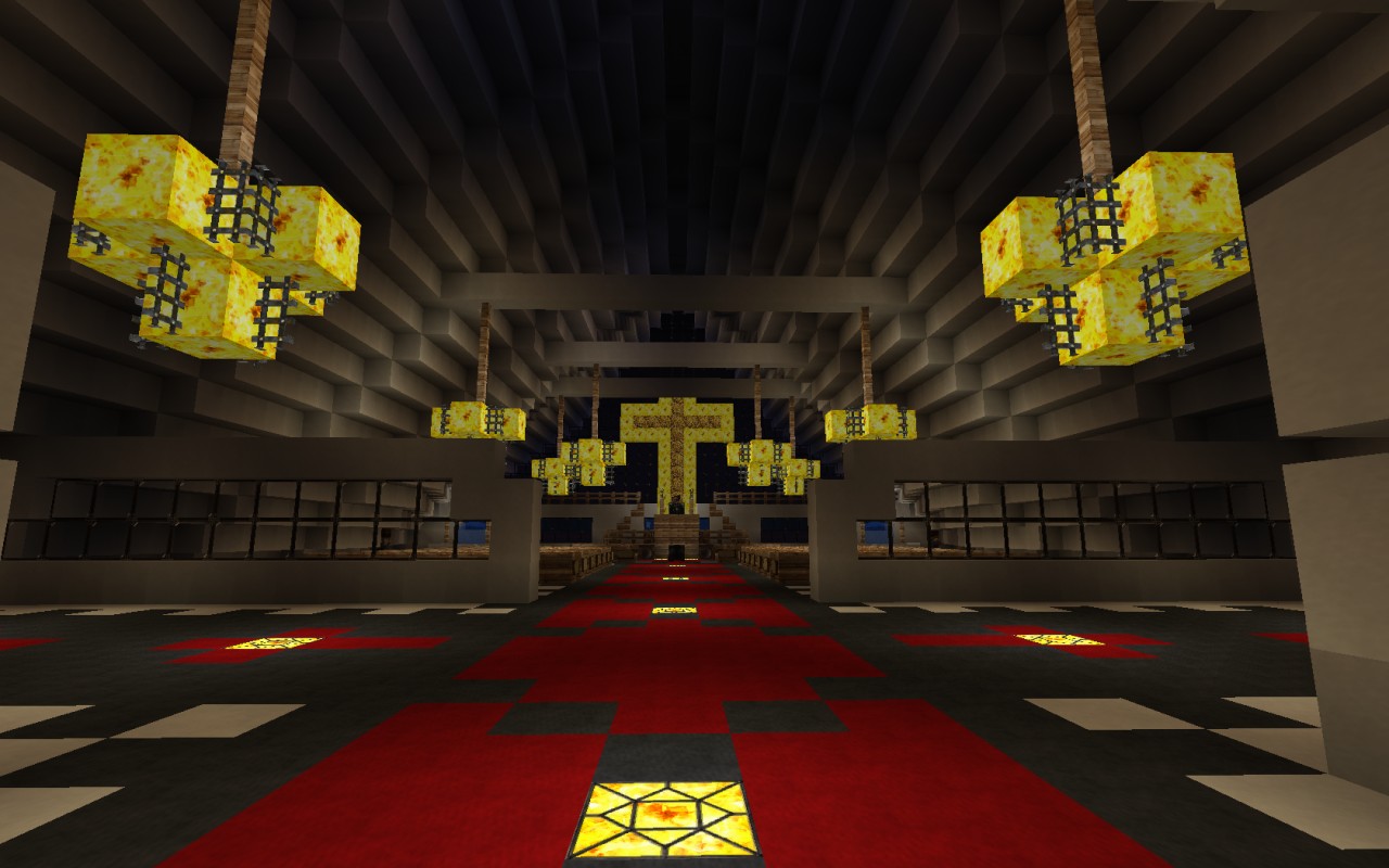 White modern church Minecraft Map
