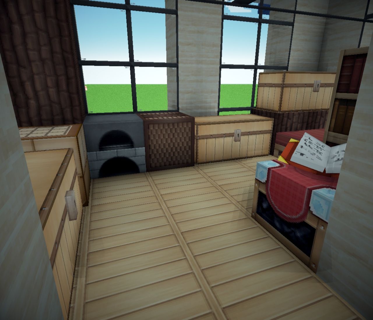 Modern house path with Tram rail and city road! :) Minecraft Map