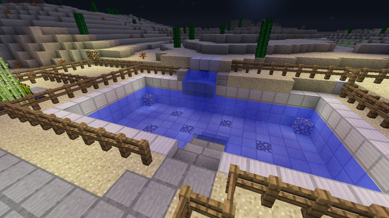 Modern House [Many Rooms, Pool, Farm, End Portal, Jungle, Nether and ...