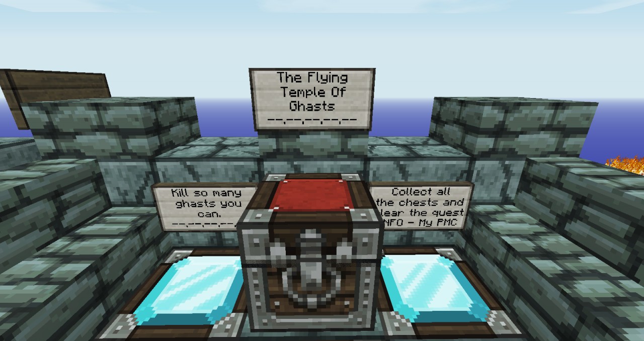 - The flying temple of Ghasts - Minecraft Map