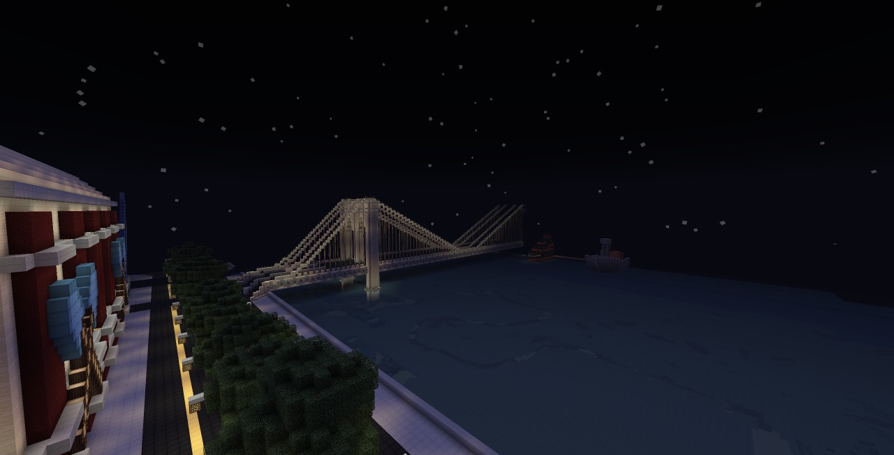 Brooklyn Bridge in New York City (Aria City) Minecraft Map
