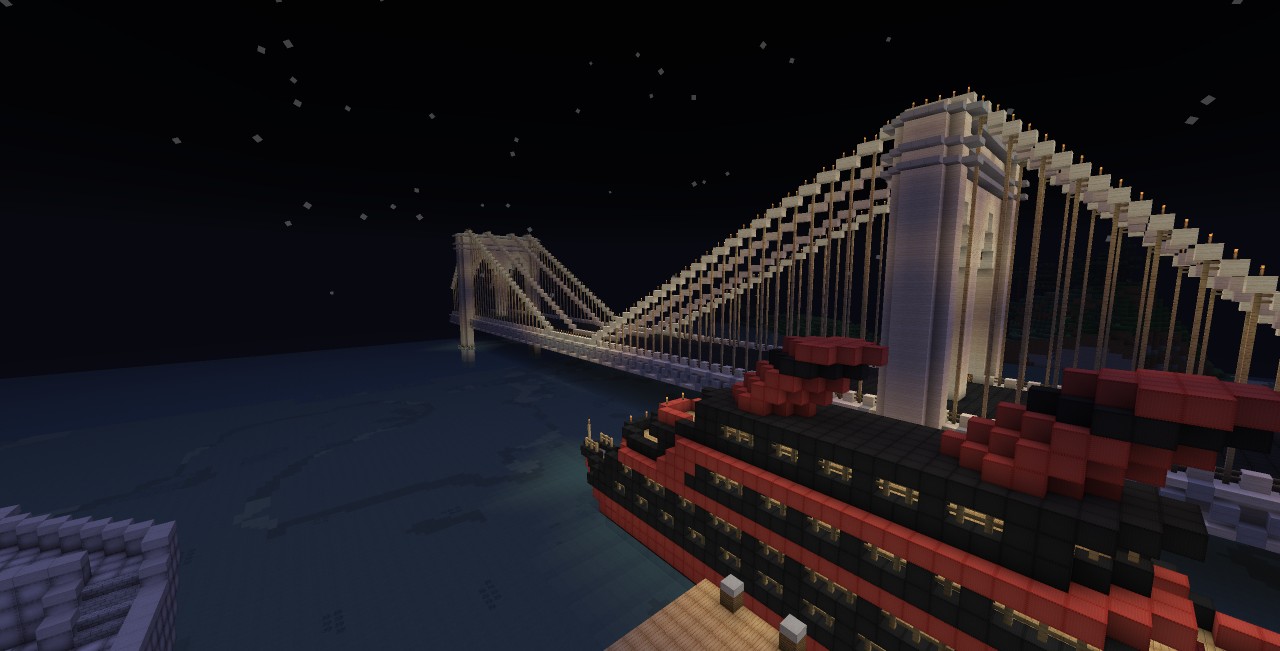 Brooklyn Bridge in New York City (Aria City) Minecraft Map
