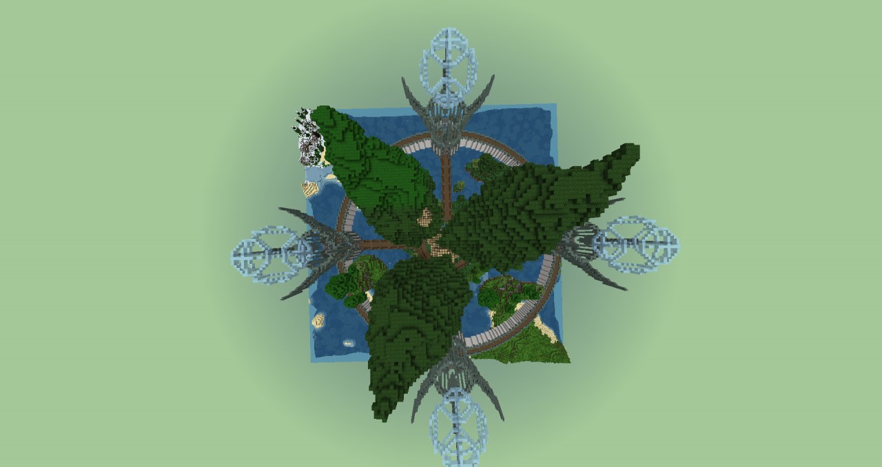 The Aether tree - God tree and islands. Minecraft Map