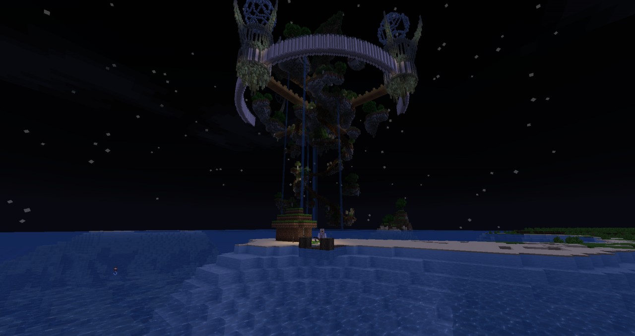 The Aether tree - God tree and islands. Minecraft Map