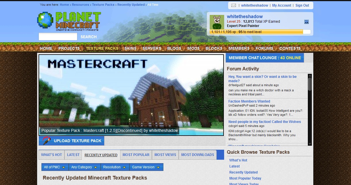 Mastercraft [1.2.5][Discontinued, should I continue?] Minecraft Texture Pack