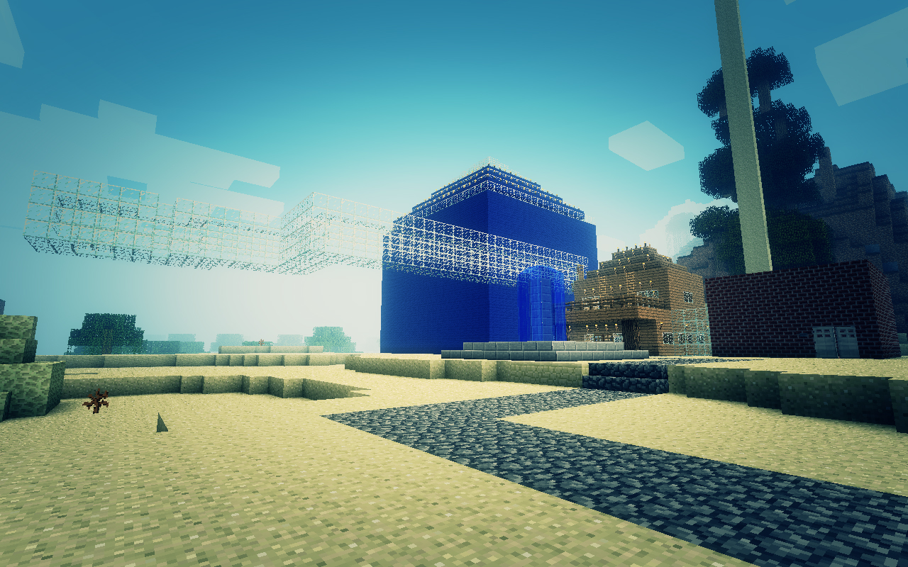 Mansion with swimming pool, cool landscape, town, and secret room ...