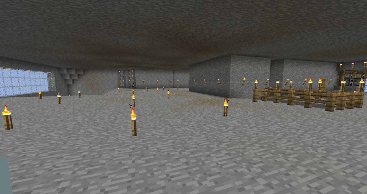 Stone and Glass mansion with working celing lights Minecraft Map