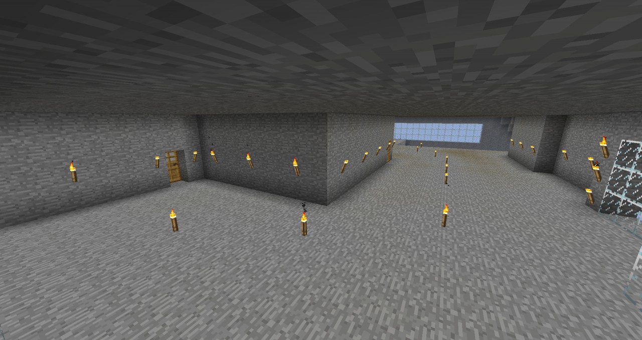 Stone and Glass mansion with working celing lights Minecraft Map