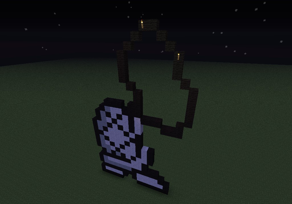 Dry Bones Pixel Art Minecraft Map